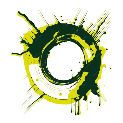 Premium Vector Abstract Cityscape Circular Splash Brush