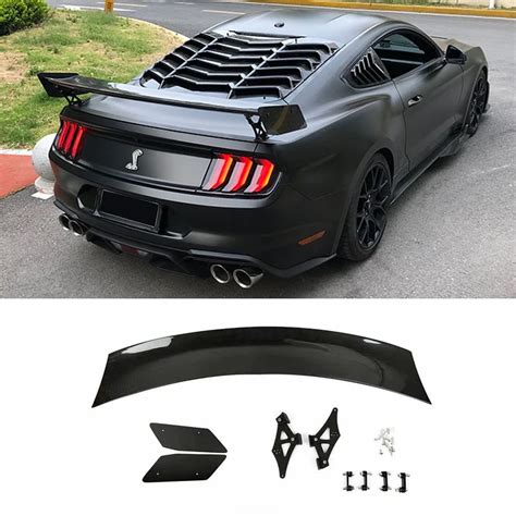 포드 머스탱 Gt V8 V6 쿠페 2015 2020 Gt500 스타일 리어 트렁크 부츠 립 윙 스포일러 탄소 섬유 용 리어