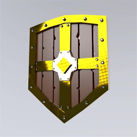 Premium Photo 3d Rendering Of Shield Object