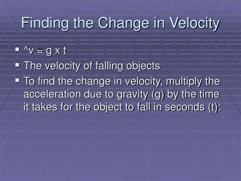 PPT Finding The Change In Velocity PowerPoint Presentation Free Download ID 4391176