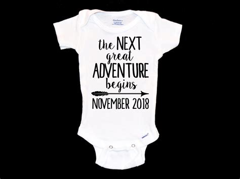 The Next Great Adventure Begins Custom Pregnancy Announcement Photo