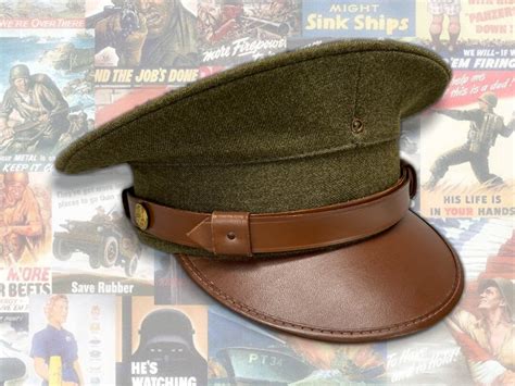 Ww2 Us Army Peaked Visor Dress Cap Officer Or Enlisted Unissued Mint