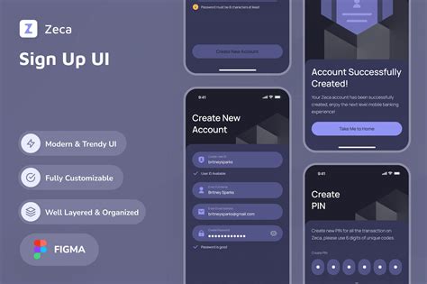 注册 App UI 深色模式APP UI KIT FIG 云瑞设计