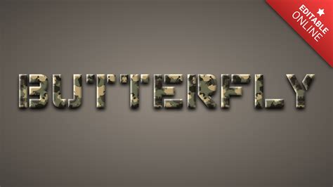 Butterfly Military Text Effect Generator