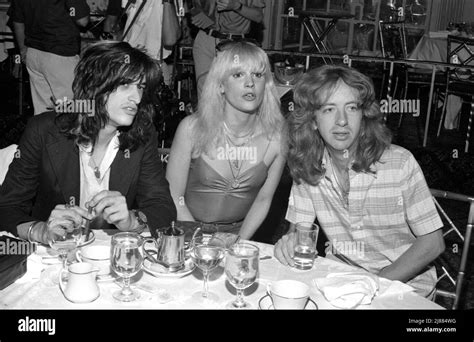 Joe Perry Elyssa Jerret And Brad Whitford At The Press Conference Before The Premiere Of Sgt