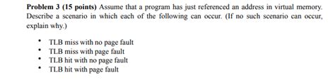 Solved Problem 3 15 Points Assume That A Program Has Just