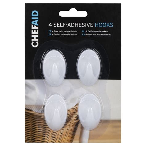 Pack Of 4 Self Adhesive Hooks