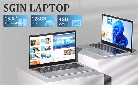 Amazon Com SGIN 17 Inch Laptop Laptops Computer 4GB RAM 128GB SSD With Intel Core I3 5005U
