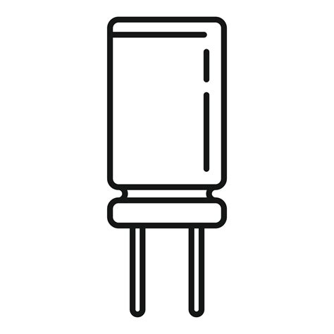 Power Capacitor Icon Outline Vector Component Resistor 14933257 Vector Art At Vecteezy