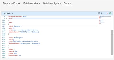 Edit Database Schema Json Hcl Domino Rest Api Documentation