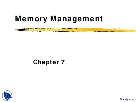 Memory Management Operating Systems And Architecture Lecture Slides Docsity