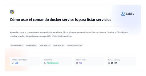 Cómo Usar El Comando Docker Service Ls Para Listar Servicios Labex
