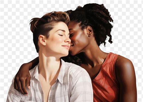 Png Interracial Lesbian Couple Kissing Free Png Rawpixel