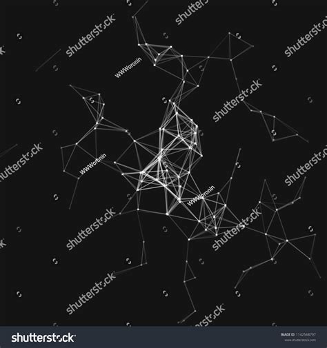 Vector Illustration Abstract Plexus Structure Forming Stock Vector Royalty Free 1142568797