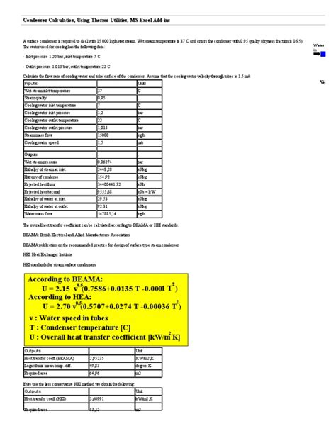 Condenser Calculation Using Thermo Utilities V2 Pdf
