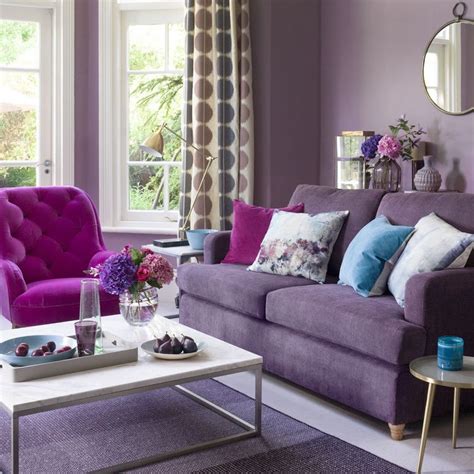 Purple Living Room Ideas Easy To Live With Shades Ideal Home