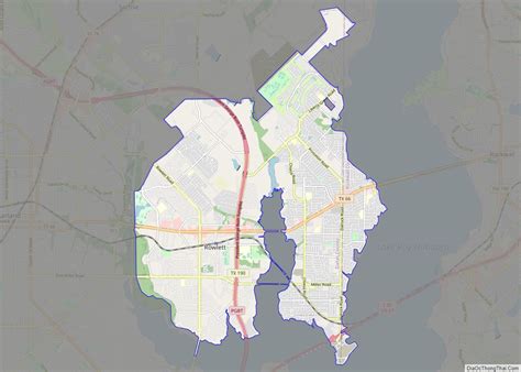 Map Of Rowlett City Thong Thai Real