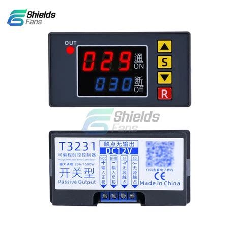 110 220v 1224v Digital Time Delay Relay Cycle Timer Control Switch Programmable 1209