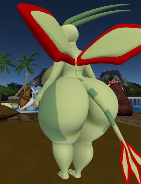Rule 34 3d Big Ass Big Breasts Breasts Bubble Butt Ferialexonar Flygon Huge Ass Pokémon