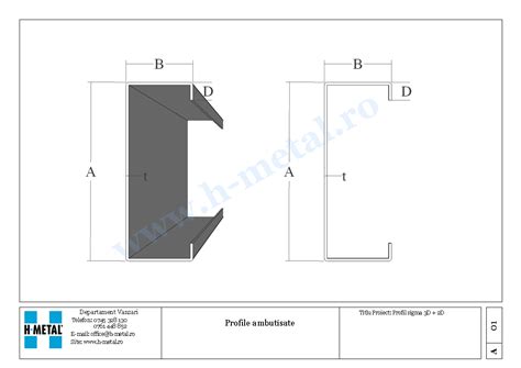 Profil Ambutisat Otel C 100x2 0x4000 Mm H Metal