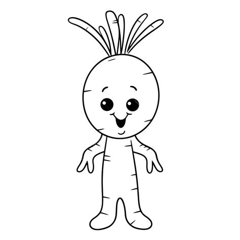 야채 줄거리 캐릭터 색칠하기놀이 벡터 기본 간단한 귀여운 만화 당근 개요 흰색 배경에 고립 어린이 색칠 페이지 Png 일러스트 및 벡터 에 대한 무료 다운로드