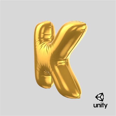 호일 풍선 편지 K 금 3d 모델 19 Max Obj C4d Gltf Ma Upk Unitypackage Fbx Usd Free3d