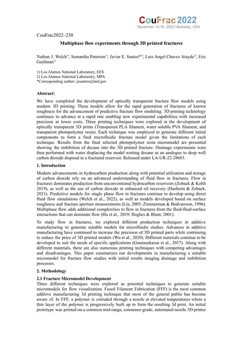Pdf Multiphase Flow Experiments Through 3d Printed Fractures