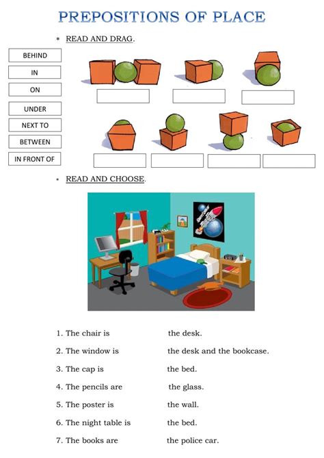 Prepositions Of Place Online Exercise For Grade 6 Primary School