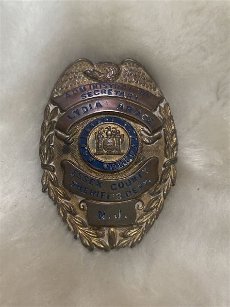 Rare Vintage Obsolete Essex County Sheriffs Dept Administration
