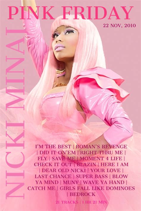 Pink Friday Album Poster 💘 Pink Friday Nicki Minaj Poster Cute Poster