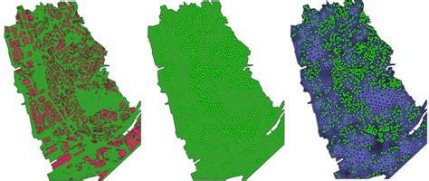 the building layer left the extracted building centroids center download scientific