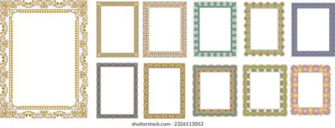 장식용 빈티지 프레임과 테두리 세트 그림용 스톡 벡터로열티 프리 2326113073 Shutterstock