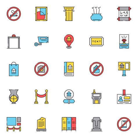 25 Museum Vector Icons