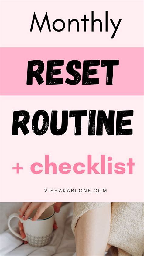 Best Monthly Reset Routine You Need Checklist Artofit