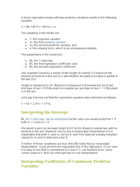 a linear regression model pdf linear regression dependent and independent variables