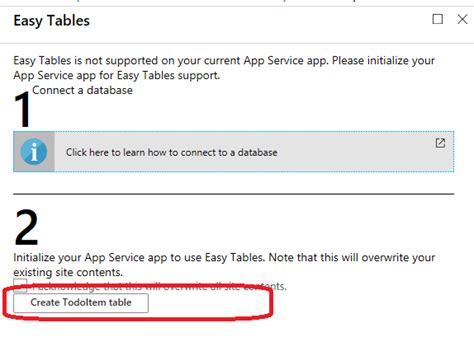 C Azure Mobile Easytables Connection String Stack Overflow