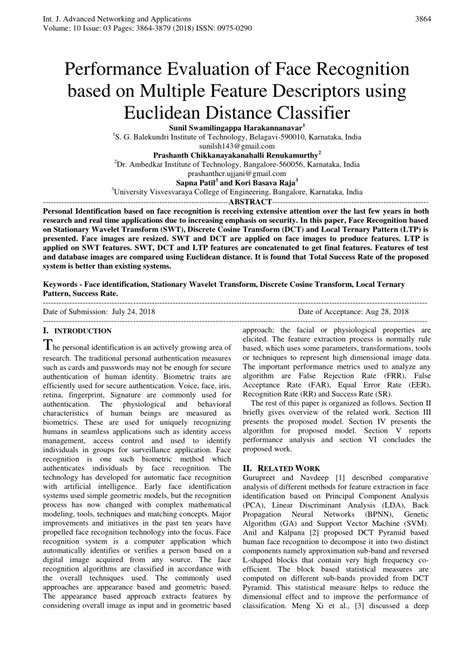 pdf performance evaluation of face recognition based on multiple feature descriptors using
