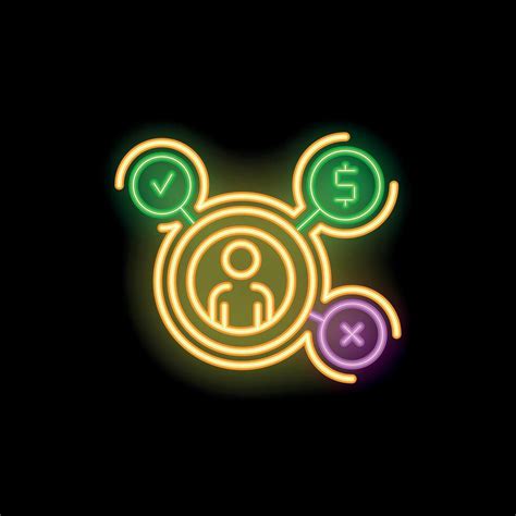 Neon Sign Representing Business Decision Making Process 52831509 Vector Art At Vecteezy