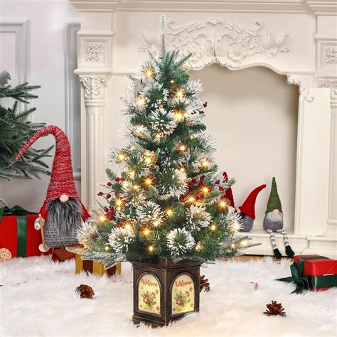 Miniature Christmas Trees With Lights