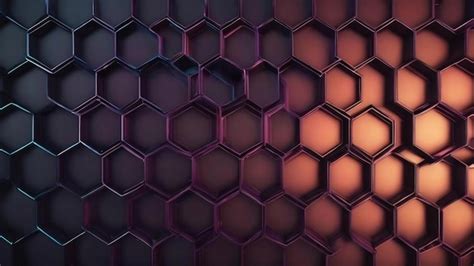 Premium AI Image Abstract Dark Hexagon Grid Topology With Rim Light