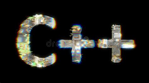 Glitch And Chromatic Aberrance Cybernetical Text Sale On Black