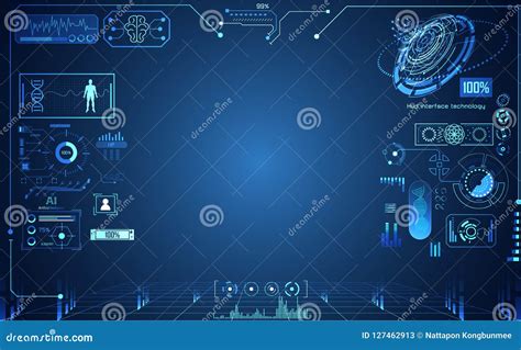 Abstract Technology Ui Futuristic Concept Hud Interface Hologram Stock
