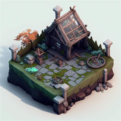 Premium Photo Rpg Trap Isometric Rpg Item Object For Rpg Game Generative AI