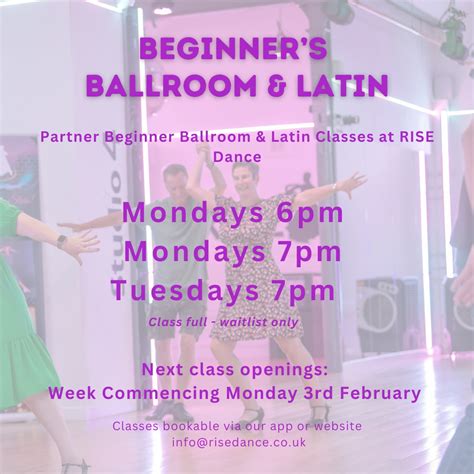 Rise 💃🕺 Beginner Couples Ballroom And Latin Classes New Block