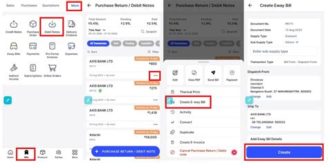 How To Create E Way Bill For Debit Note Purchase Return On Android