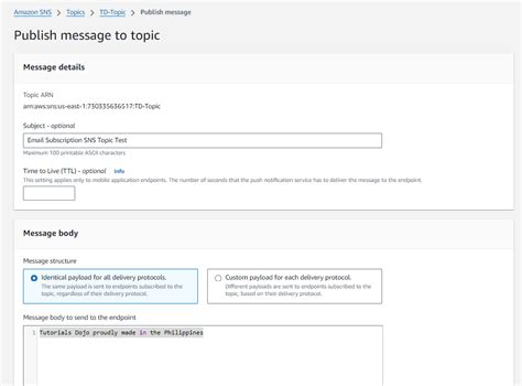 Guided Lab Amazon Sns Email Subscription Tutorials Dojo