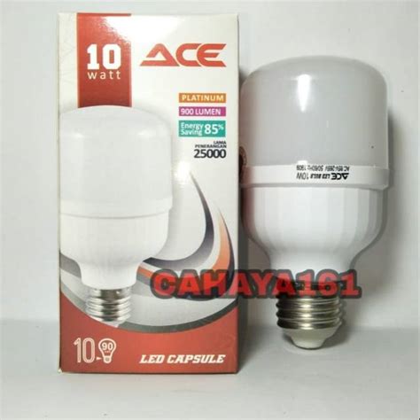 Jual Lampu Led Kapsul ACE 10 Watt Putih Shopee Indonesia
