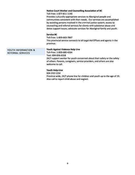 10 His Resource Manual Outlines Key Services And Supports That Are