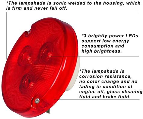 Voltage Automotive Round Led Tail Light Semi Truck Tail Light Bus