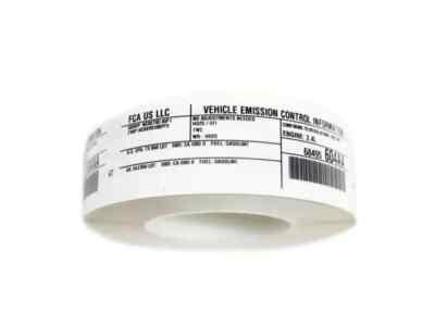 2022 Jeep Compass Vehicle Emission Control Information Label Mopar New